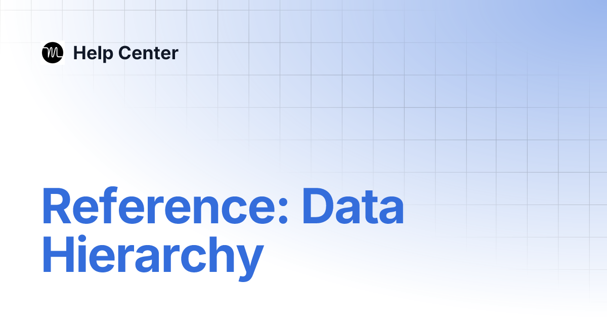 Reference: Data Hierarchy | Help Center