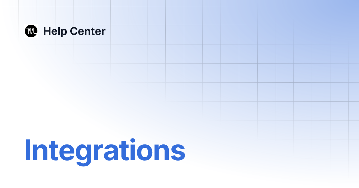 Integrations | Help Center
